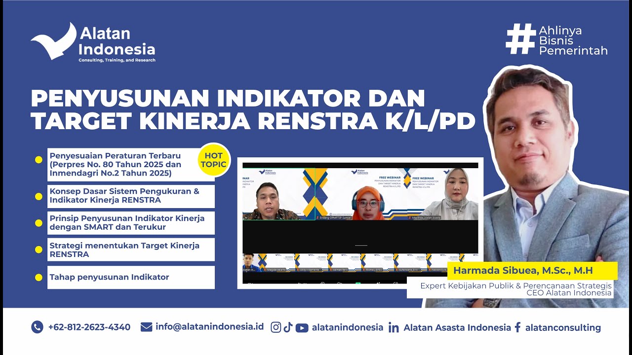 WEBINAR RENSTRA | PENYUSUNAN INDIKATOR DAN TARGET KINERJA RENSTRA K/L ...