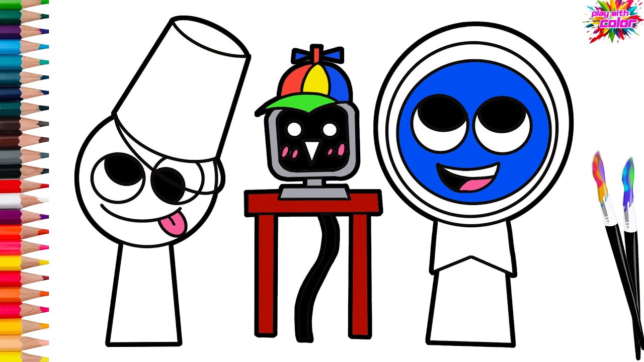 How to draw and color a Cute Jevin From Sprunki | Easy tutorial - YouTube