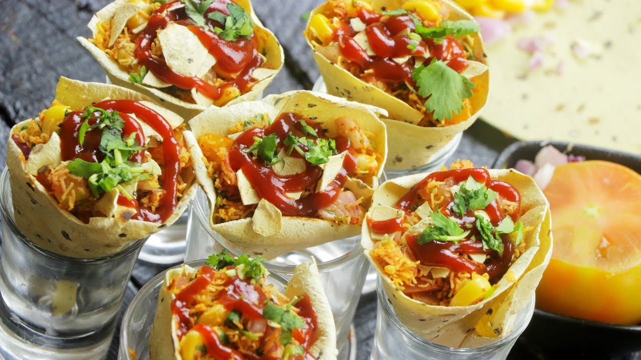 Papad Corn Recipe | Popular Indian Appetizer Recipe | Masaledar Papad ...