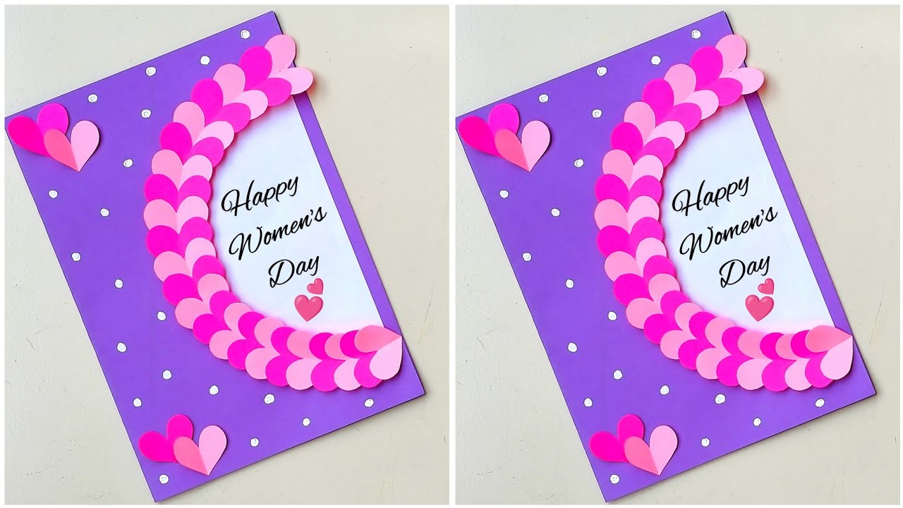 Easy and Beautiful Women's day Card/Women's day greeting Card making ...