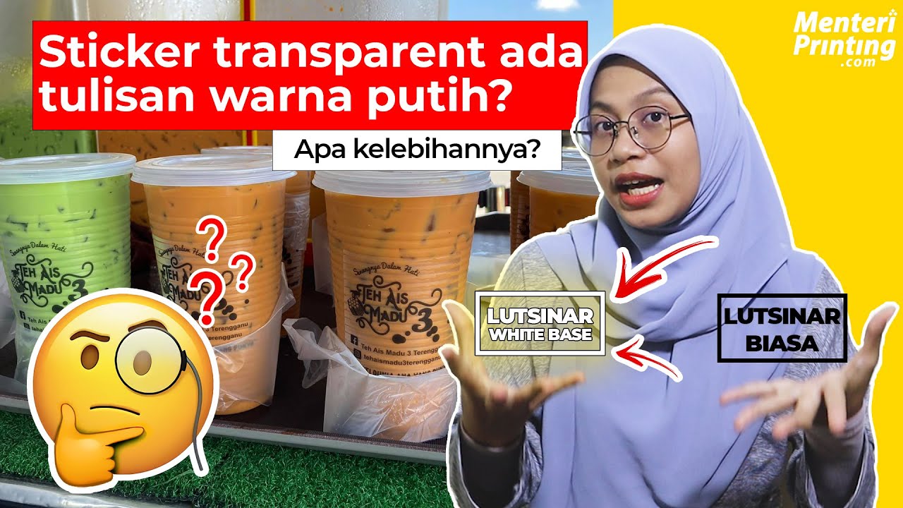 PERBEZAAN STICKER TRANSPARENT TULISAN HITAM & PUTIH | Soalan Daripada ...