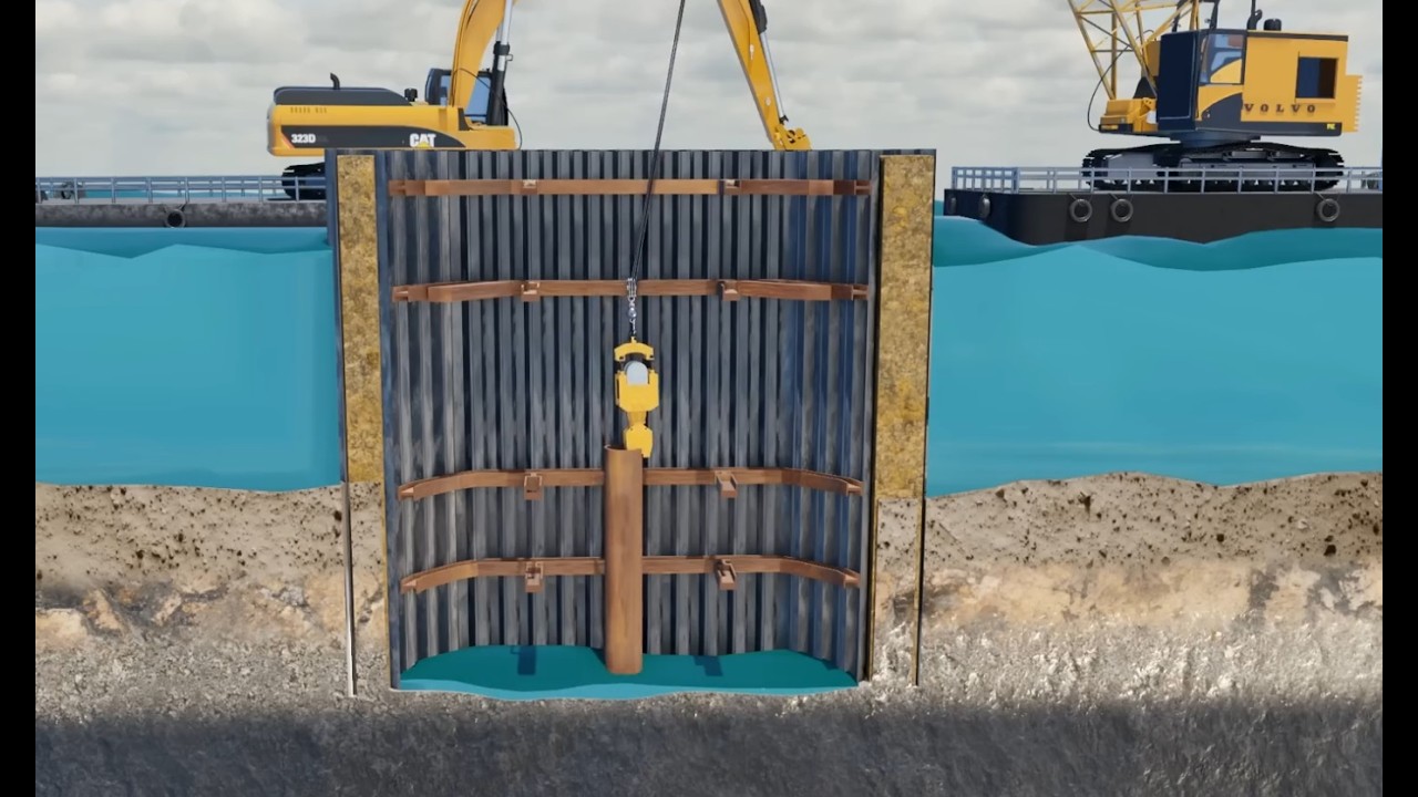 CASSION FOUNDATION Underwater Bridge Construction!Spot the Fatal ...