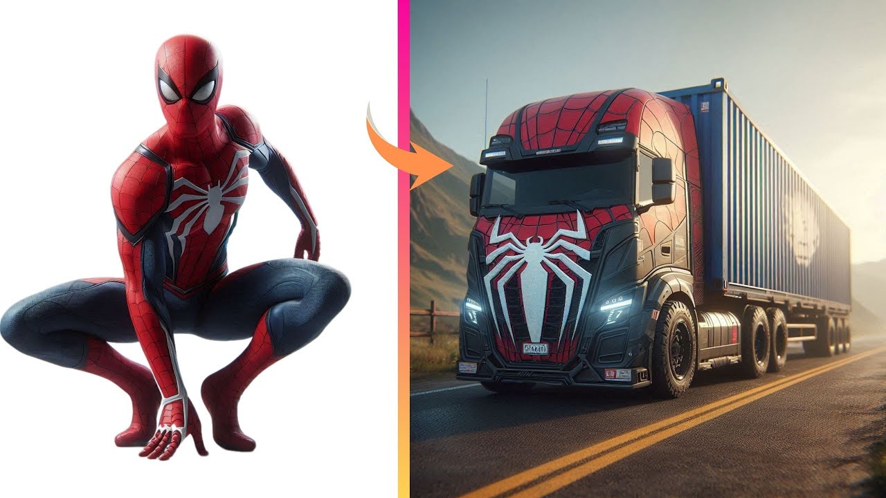 Superheroes but Container Truck 🚚 (Marvel & DC) #ai #marvel #dc # ...