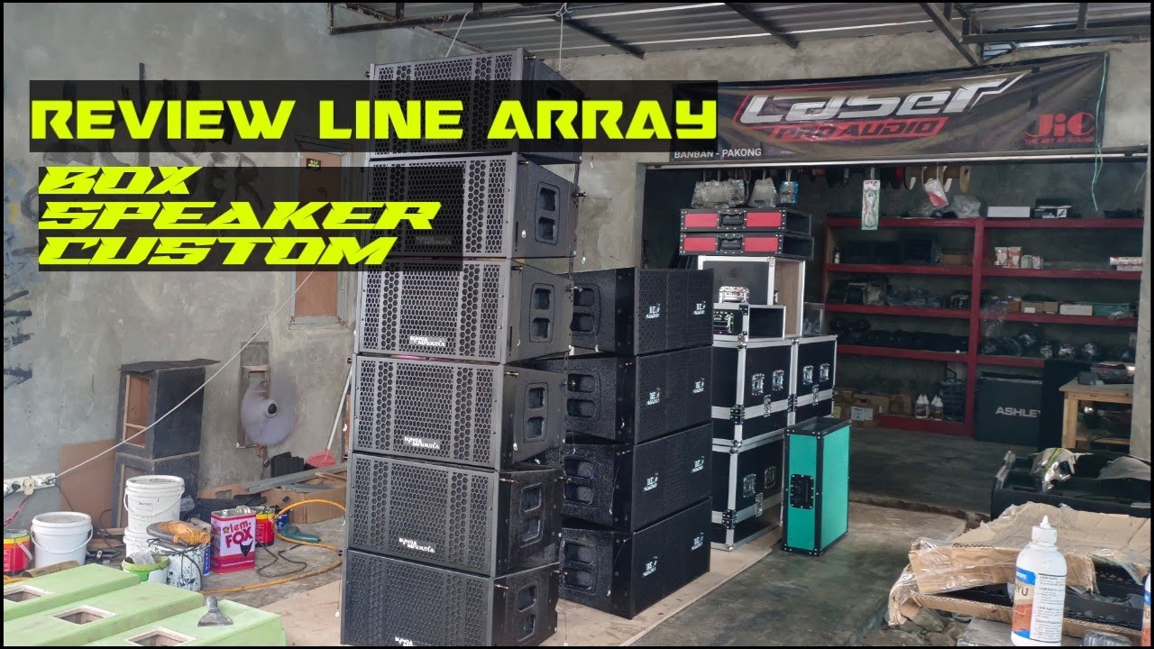 Review line array 10 inch single & line array 10 inch double - YouTube