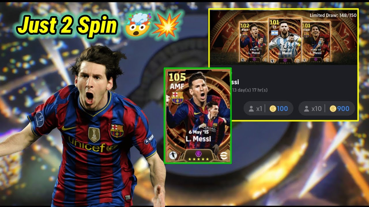 105 Rated Epic Messi 🤯 | Messi Epic Pack Opening In efootball 2024 ...
