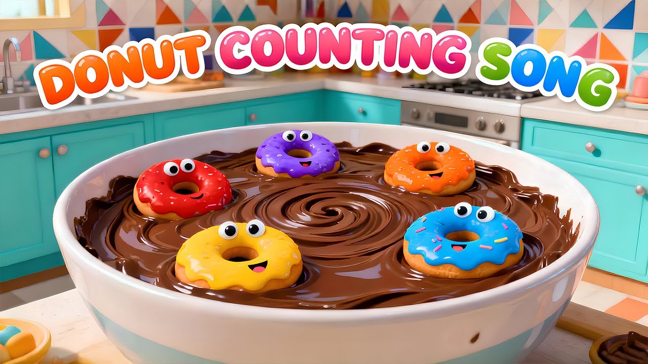 Five Little Donuts Counting Song for Toddlers 🍩 - YouTube