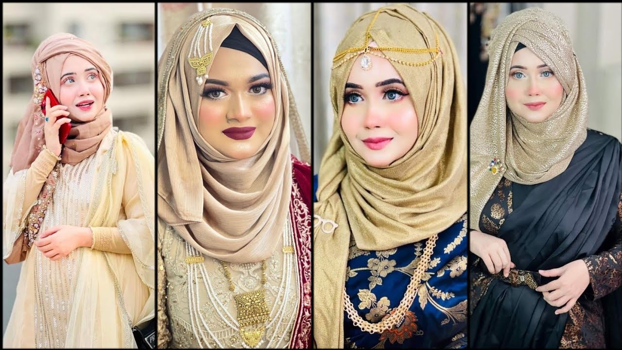 Cute 🥰 Hijab Styles With Layers | Very Easy And Stylish Layer Hijab ...