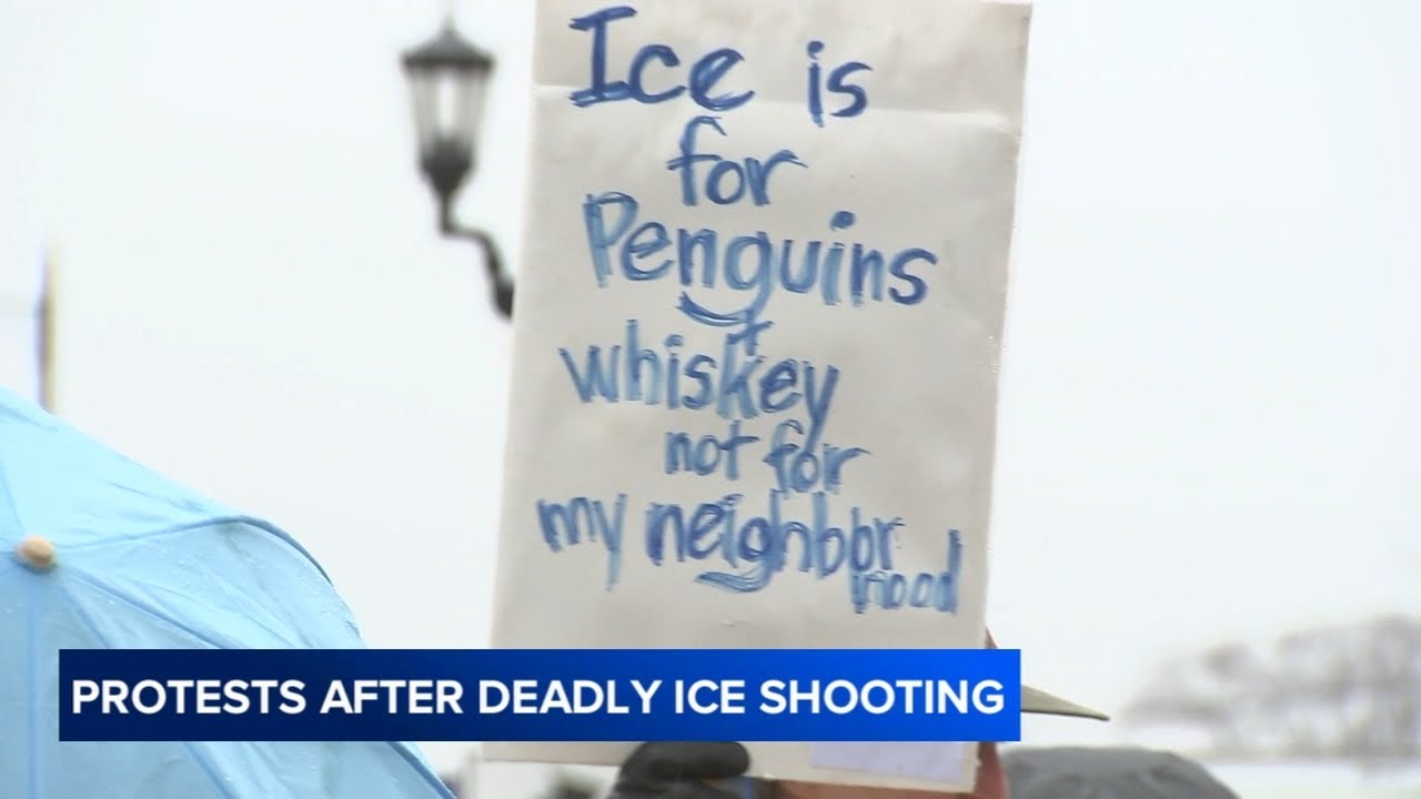 Anti-ICE protests held across Chicago area in response to federal agent ...