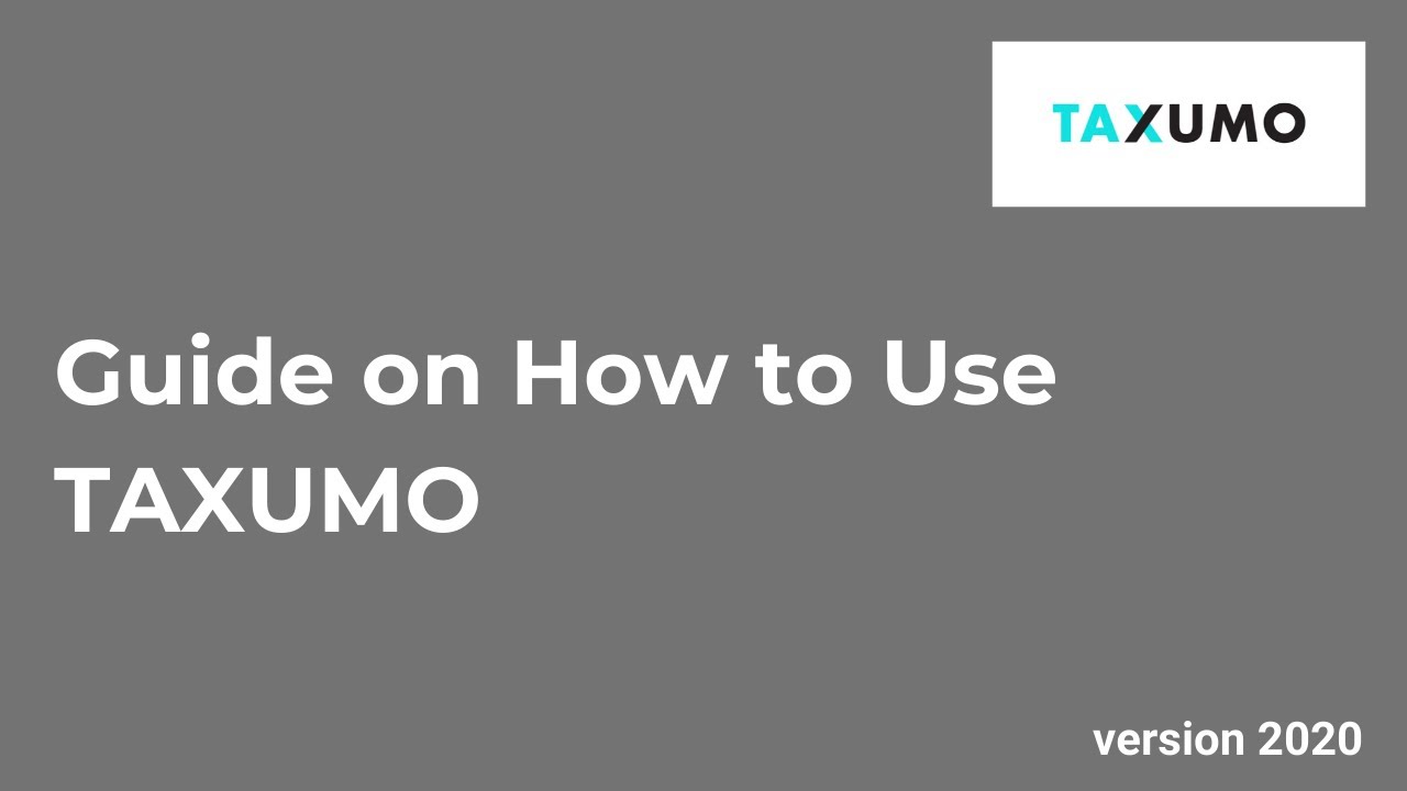 How To Use Taxumo - YouTube