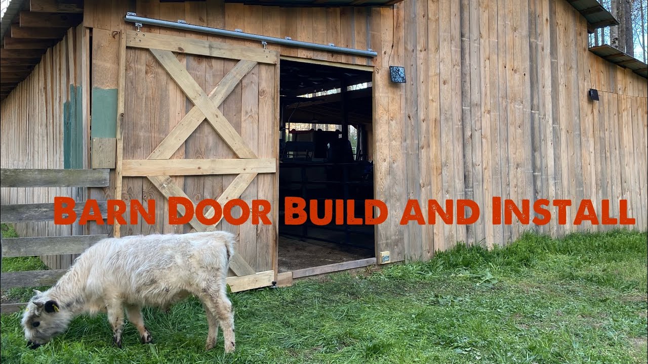 How to build & install Sliding barn door~ DIY - YouTube