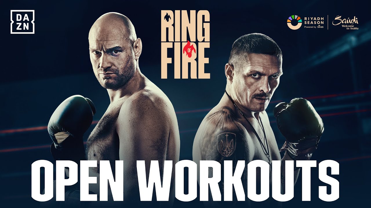TYSON FURY - OLEKSANDR USYK | RING OF FIRE: OPEN WORKOUTS LIVESTREAM ...