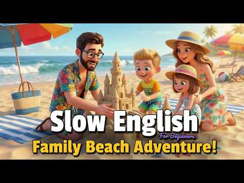 Family Beach Adventure to Brazil | Easy English Listening Story (A2 Level)
