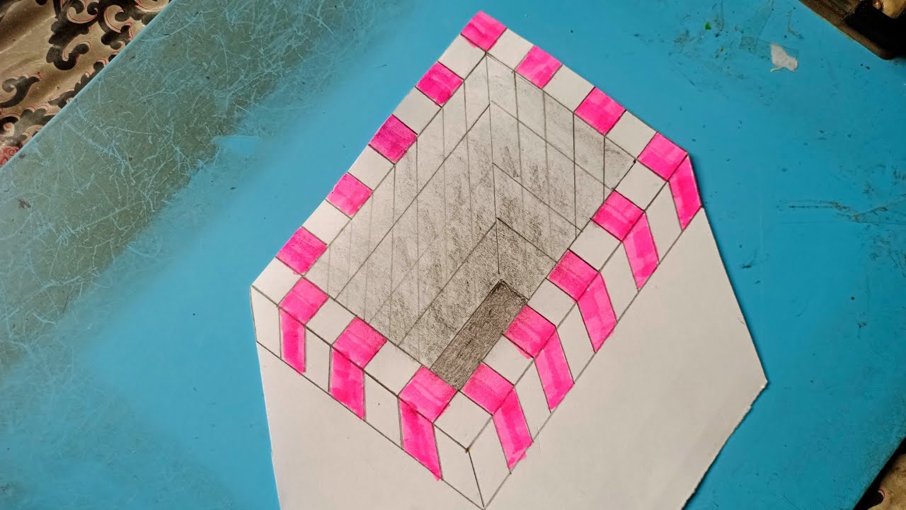 3D drawing tutorial | How to draw 3D square ⬛ Drawing Tutorial - YouTube