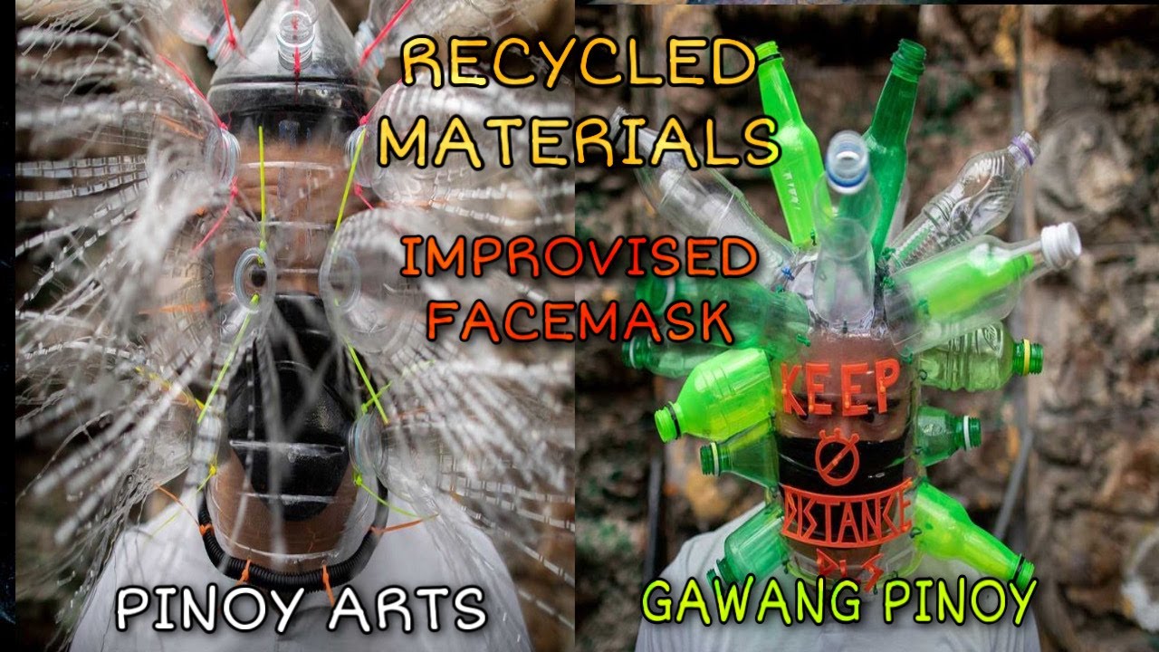 DIY FACE SHIELD | DIY FACE MASK | PINOY ARTS | RECYCLED MATERIALS ...