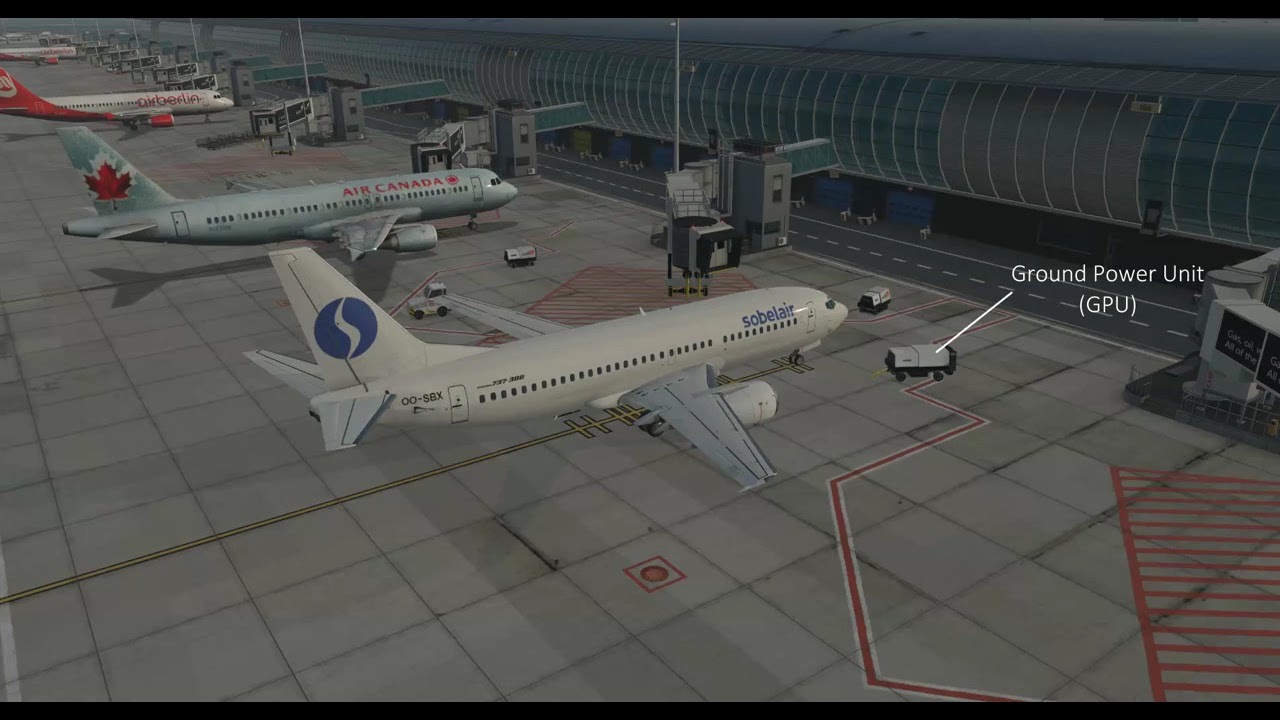 B737-300 External Ground Power connection - YouTube