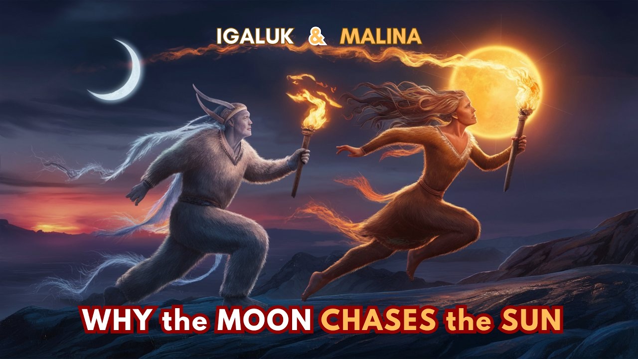 Why the Moon Chases the Sun? | Inuit Myth of Igaluk and Malina - YouTube