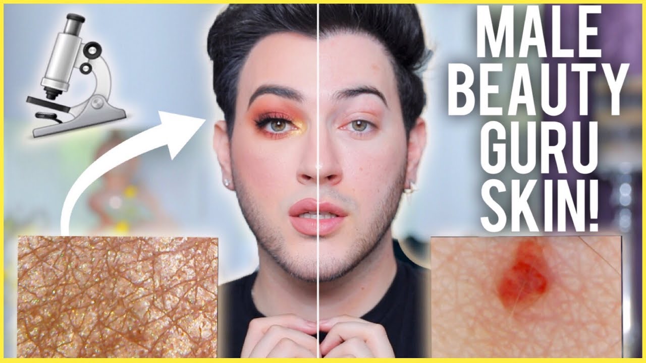 MY MAKEUP UNDER A MICROSCOPE! Male Beauty Guru... - YouTube