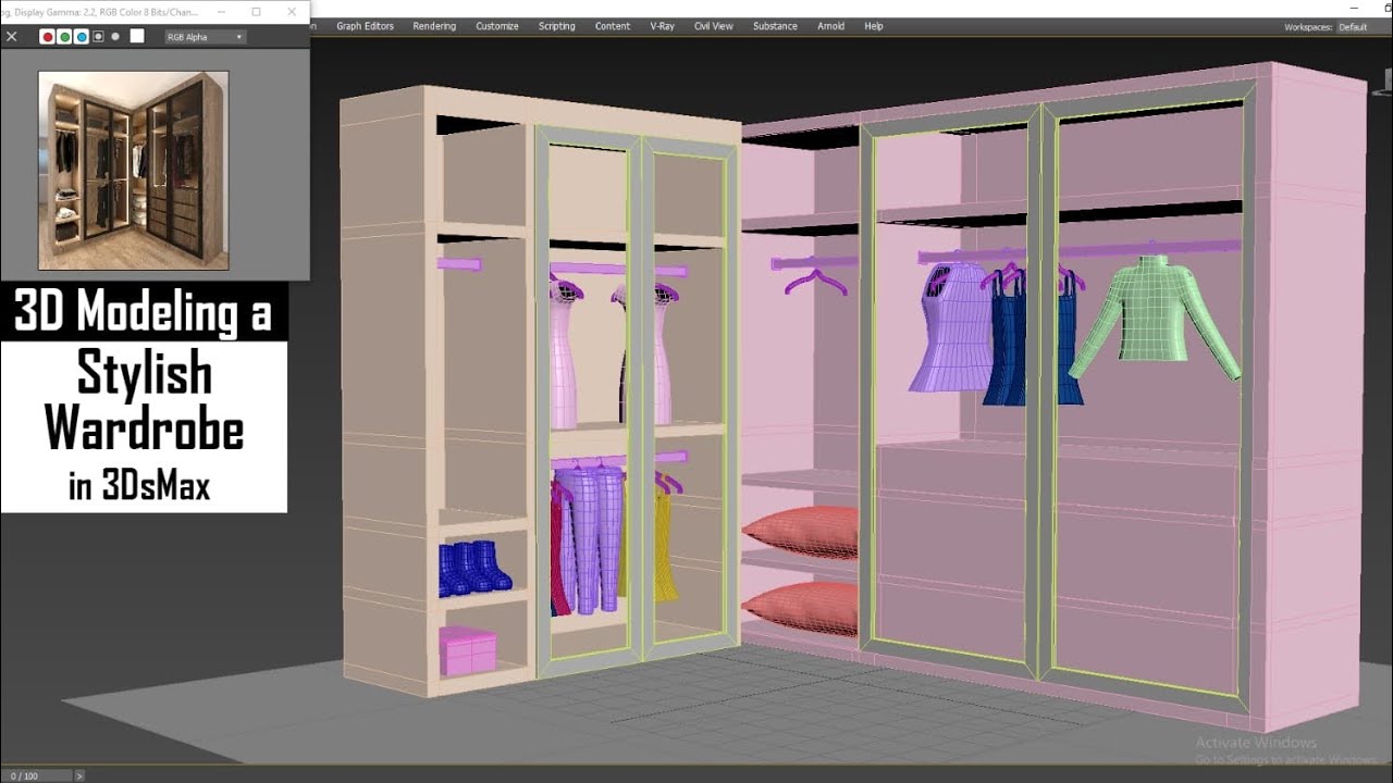3D Modeling in 3Dsmax I How To Model a Designer Wardrobe ( Part 4 ...