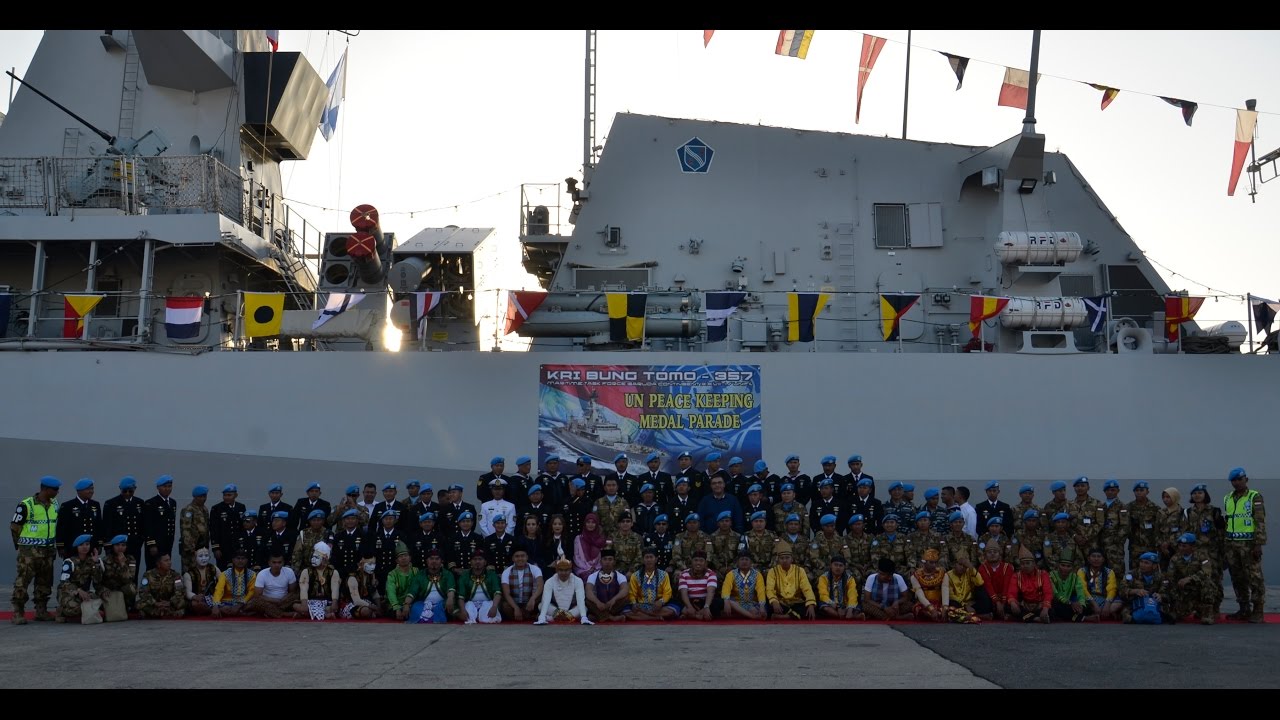 KBRI Beirut - UPACARA MEDAL PARADE KRI BUNG TOMO-357 - YouTube