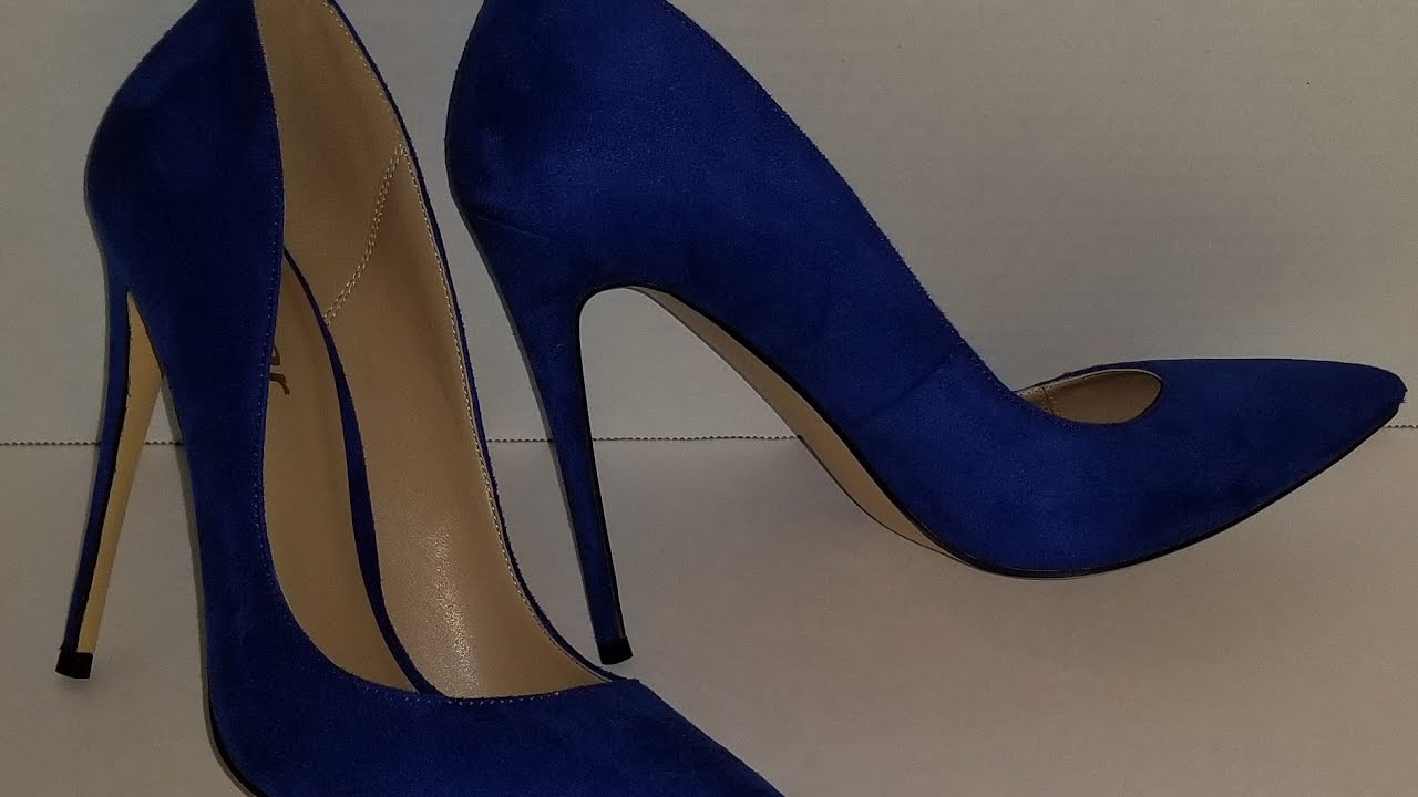 Blue suede Classic High Heel Pumps - YouTube