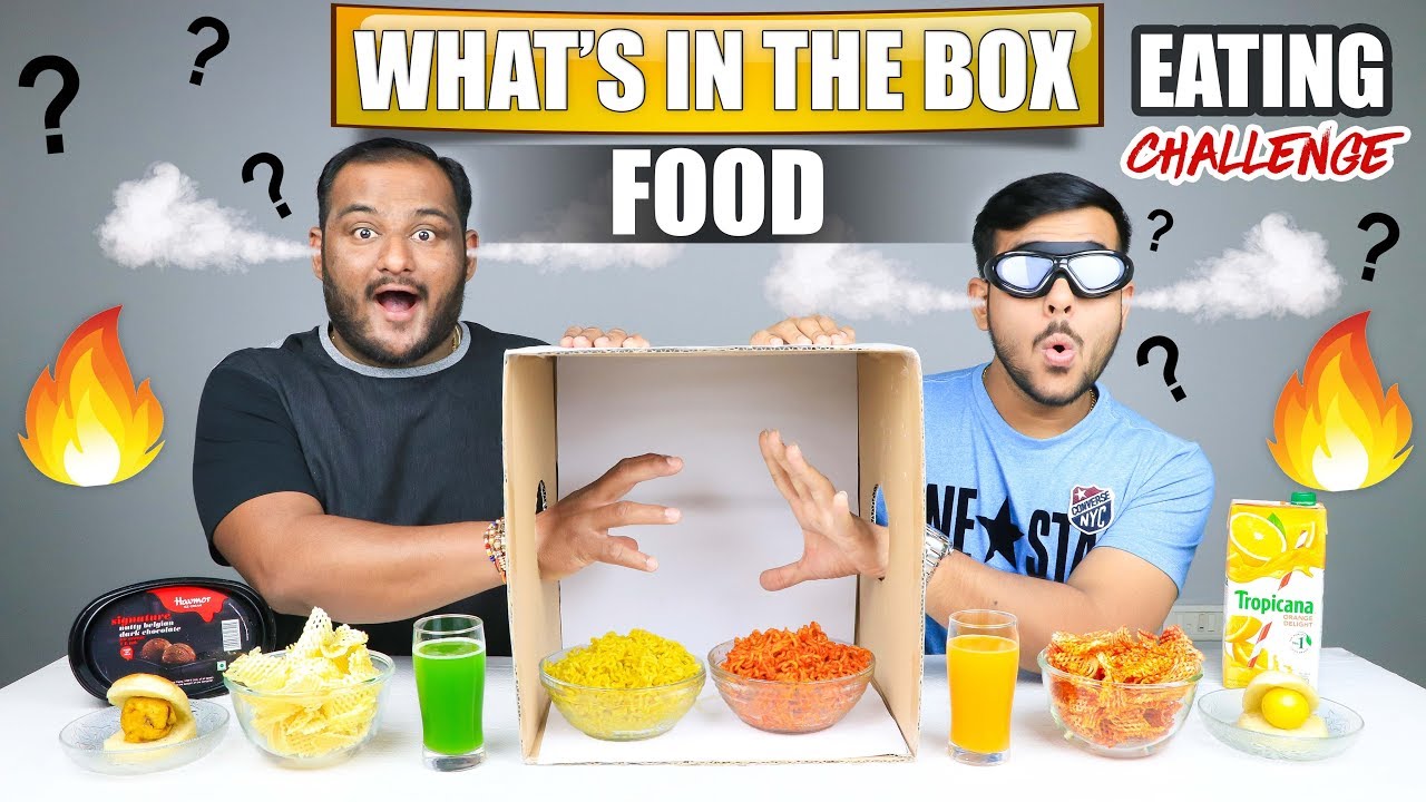 WHAT'S IN THE BOX FOOD EATING CHALLENGE | Spicy Noodles Eating ...