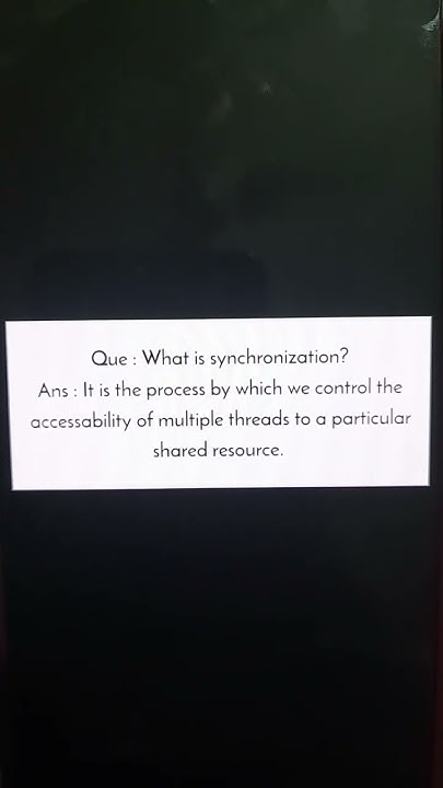 What Is Synchronization In Multithreading In Java Synchronization Java Multithreading Youtube