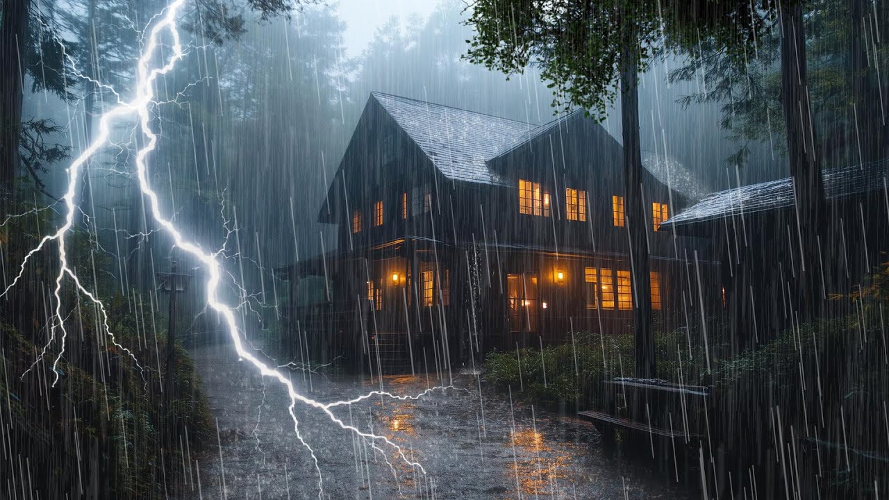 HEAVY RAIN AND THUNDER SOUNDS - DEEP SLEEP | Thunderstorm for Sleeping ...