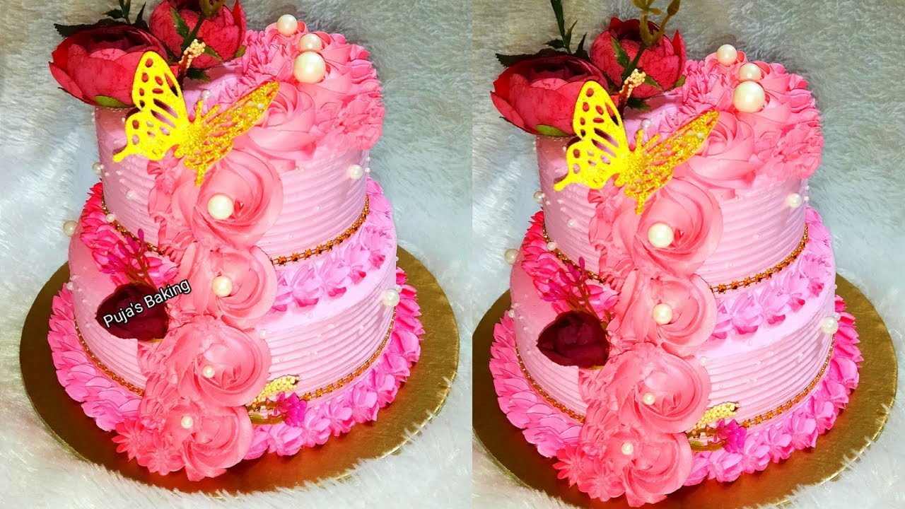 Two Tier Chocolate Cake Design | Chocolate Cake | Cake Design Idea ...