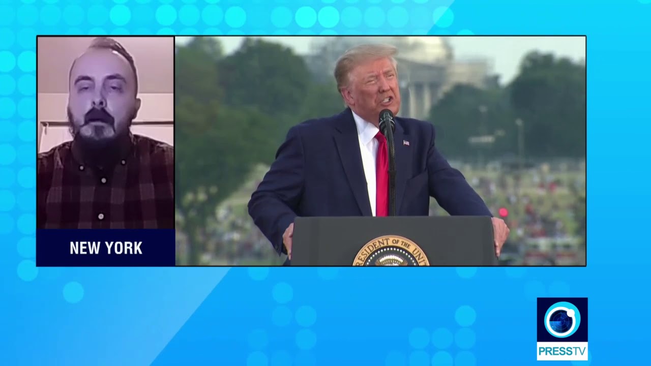Journalist Max Parry on Press TV discussing Trump's 4th of July speech ...