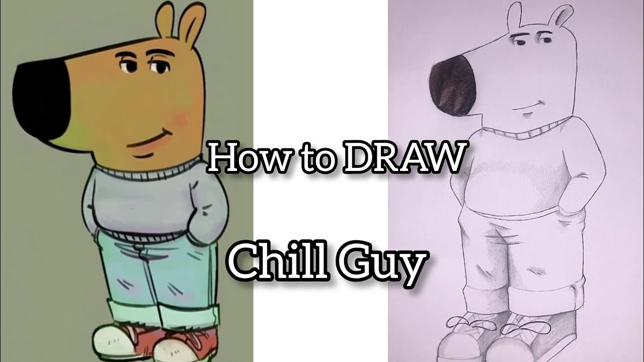 how to draw CHILL GUY very easily - YouTube