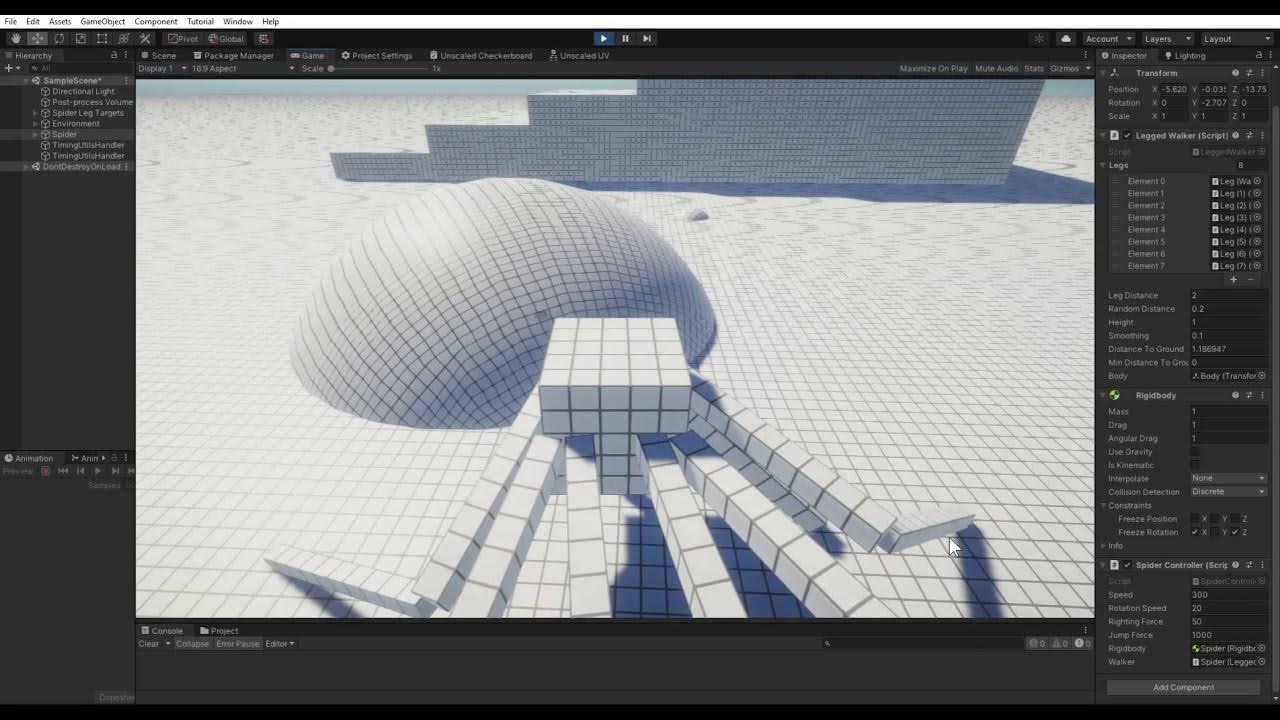 Unity Procedural Spider Animation - YouTube