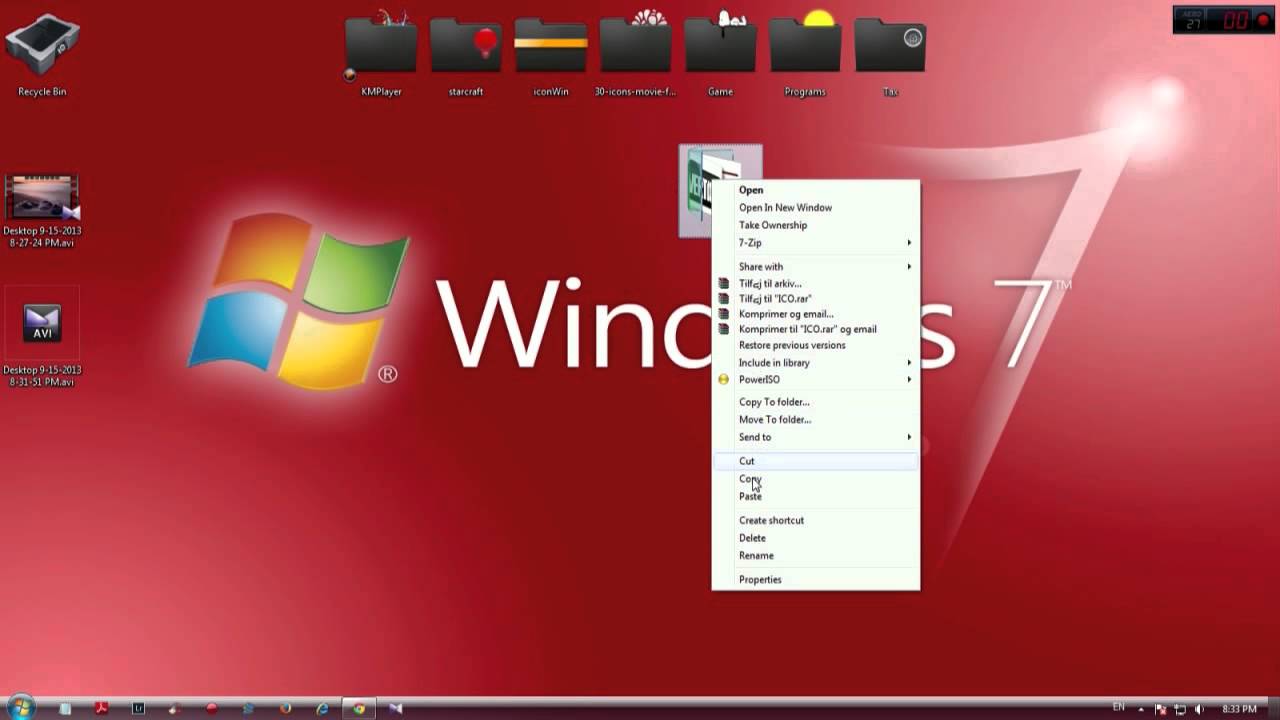เปลี่ยนicon windows 7 สวยๆง่ายๆ - YouTube
