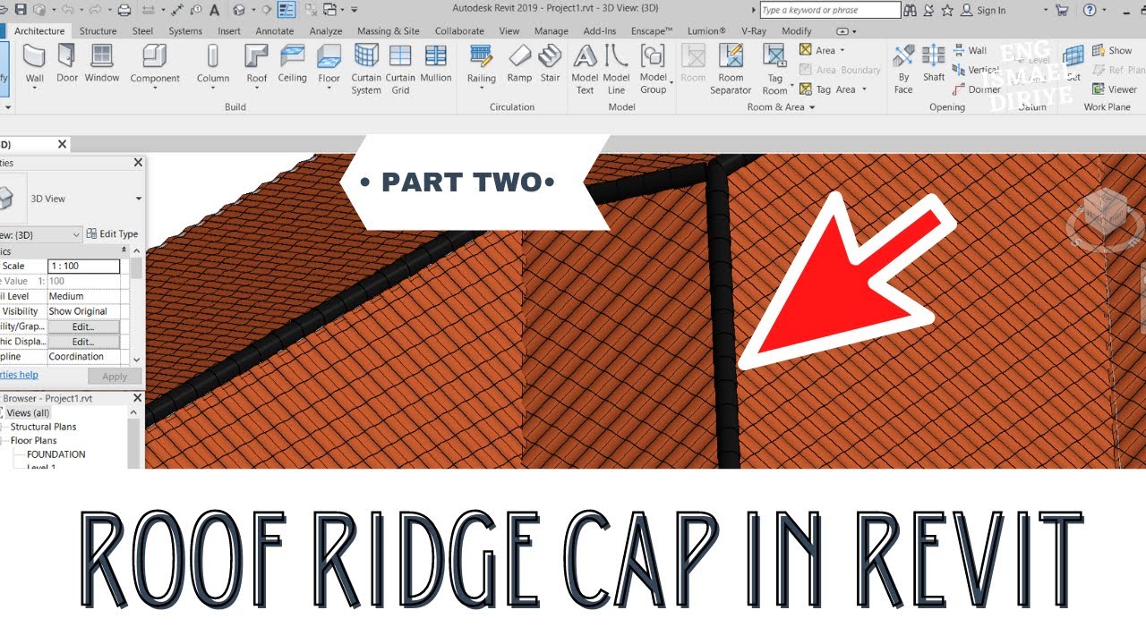 19 Basic Revit Architecture | 3D ROOF TILE IN REVIT || PART 2 || ROOF ...