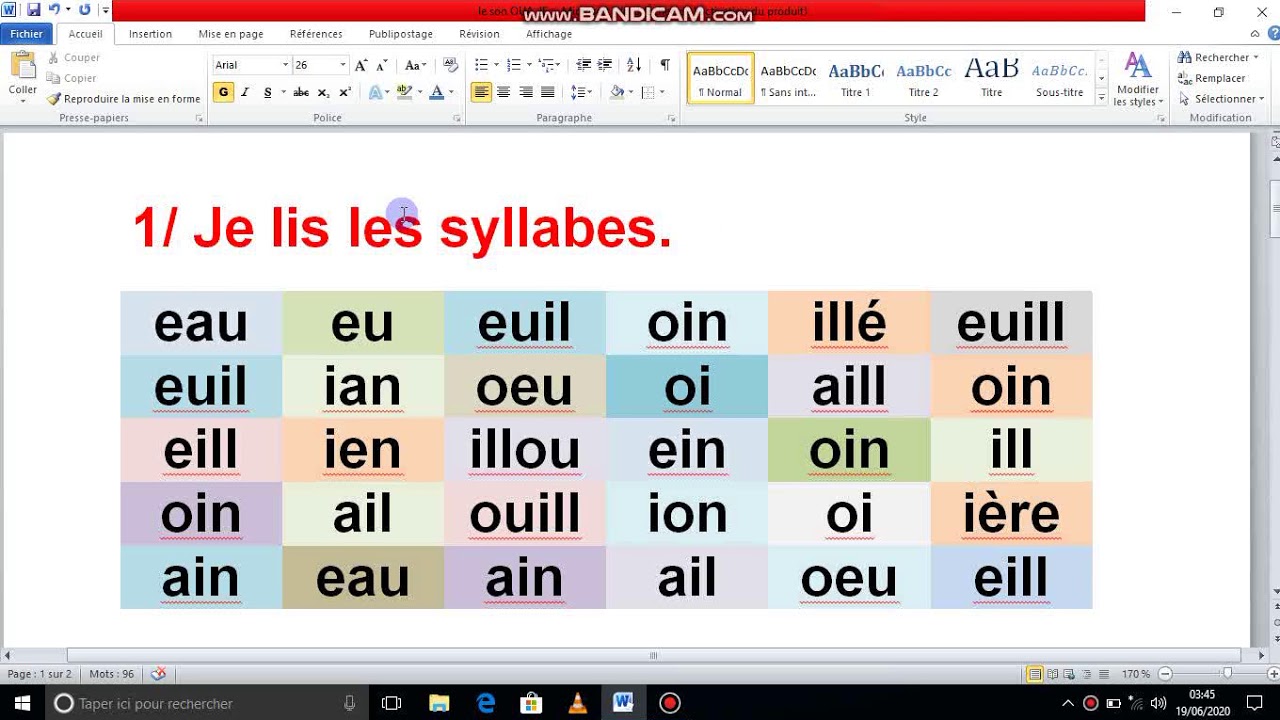 Lecture : Je lis les syllabes.......CP - YouTube