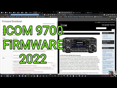 NEW-ICOM 9700 Firmware v1.32 August 2022 - YouTube