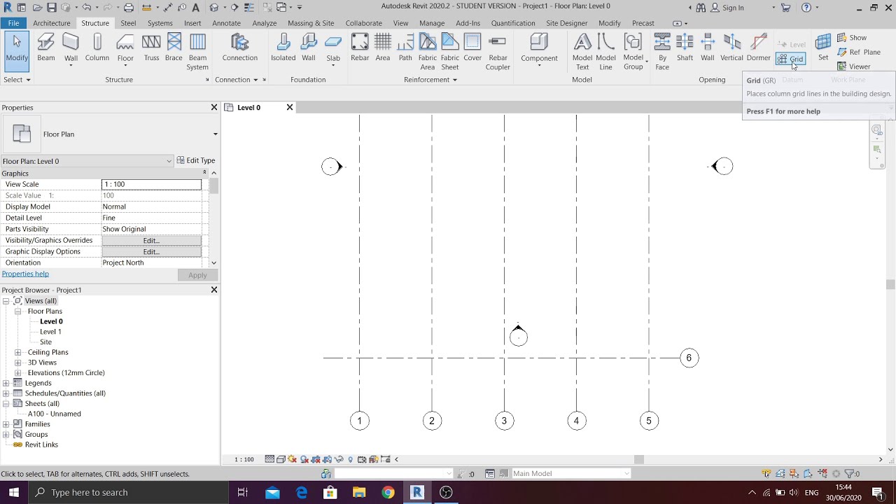 Tips for using gridline tools in Autodesk Revit 2020 - YouTube