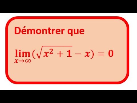 Montrer que lim sqr(x^2+1)-x =0. formes indéterminées. conjugué. plus l ...