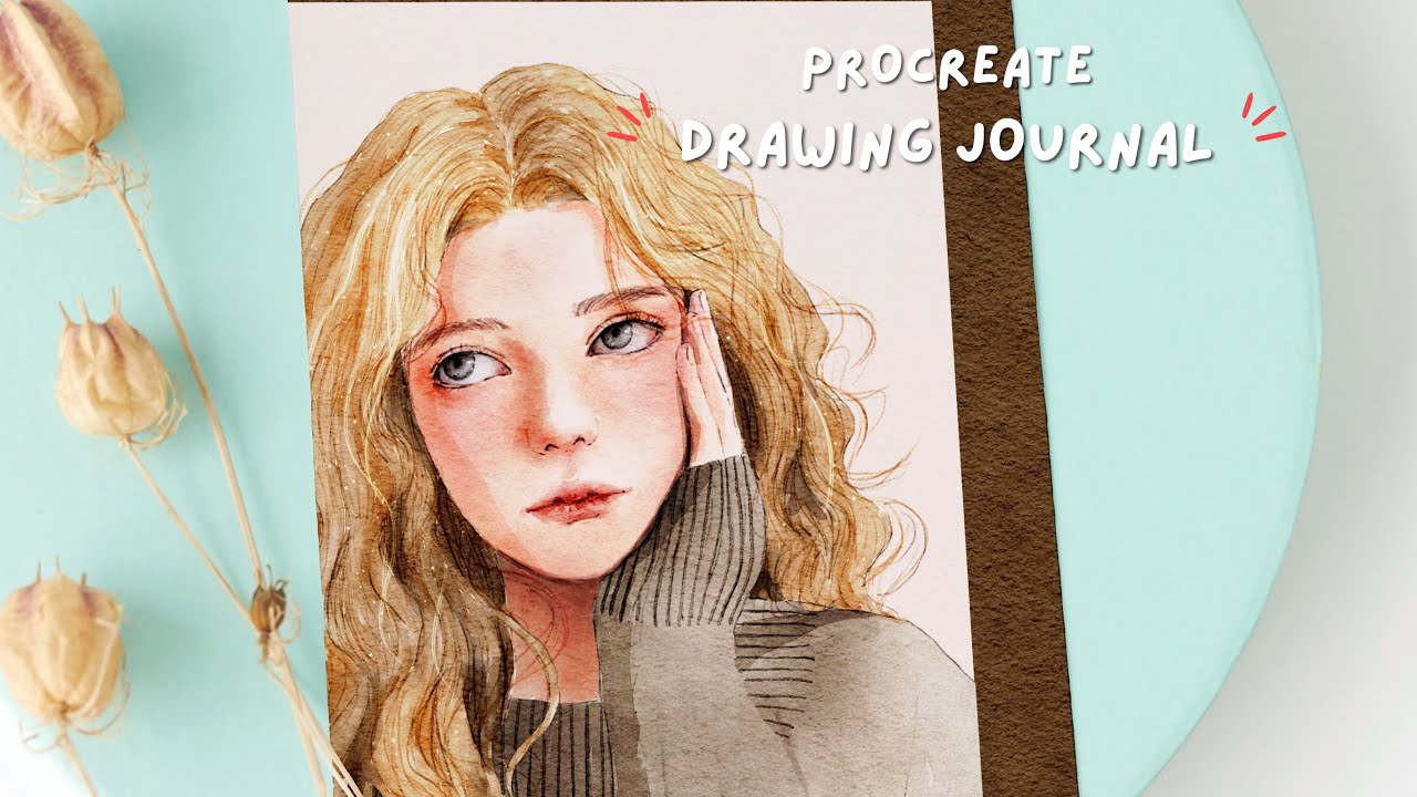 𝟐𝟎𝟐𝟐.𝟏𝟎.𝟏𝟑 가을 생각 (아이패드 수채화) | 프로크리에이트 드로잉저널 | procreate drawing journal ...