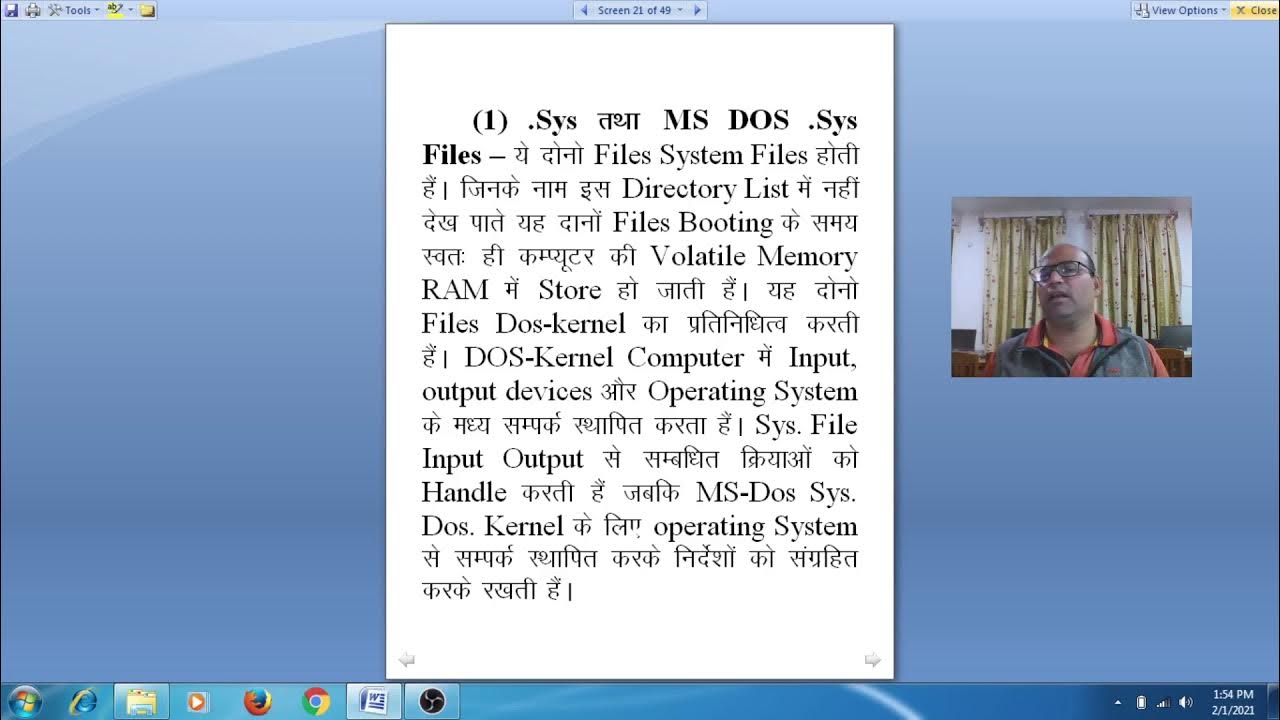 59 IO.SYS AND MSDOS .SYS SYSTEM FILE IN MS DOS - YouTube
