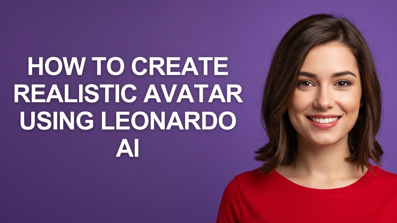 How to Create Realistic Avatar Using Leonardo Ai - AshleyHowTo - YouTube