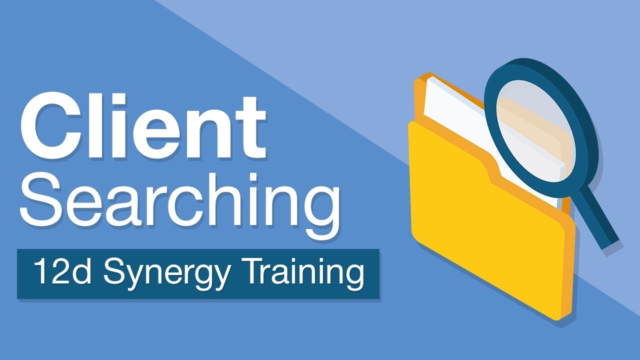 12d Synergy Training Series – Video 3 – Client Searching - YouTube