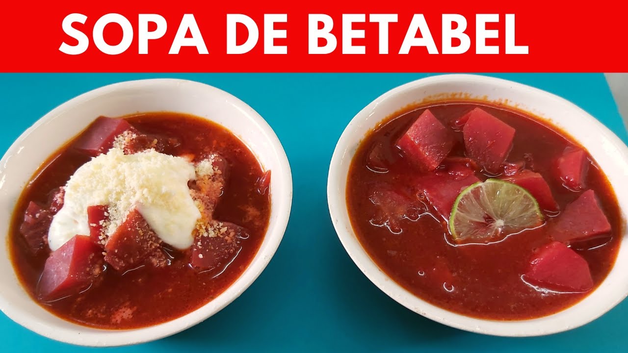 Sopa de betabel con verdura.- RecetasdeLuzMa - YouTube