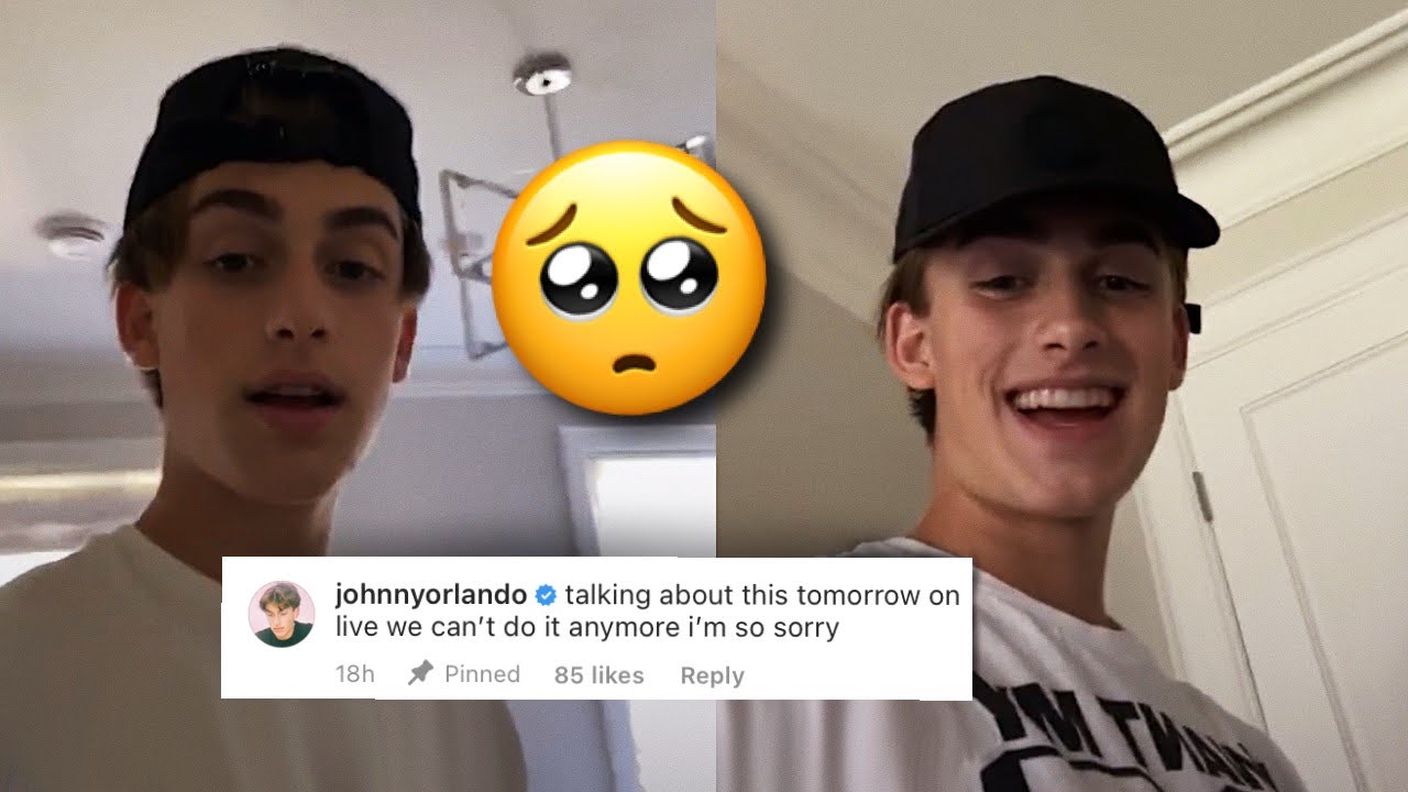 JOHNNY ORLANDO ANNOUNCES SAD NEWS!!😣 ️ - YouTube