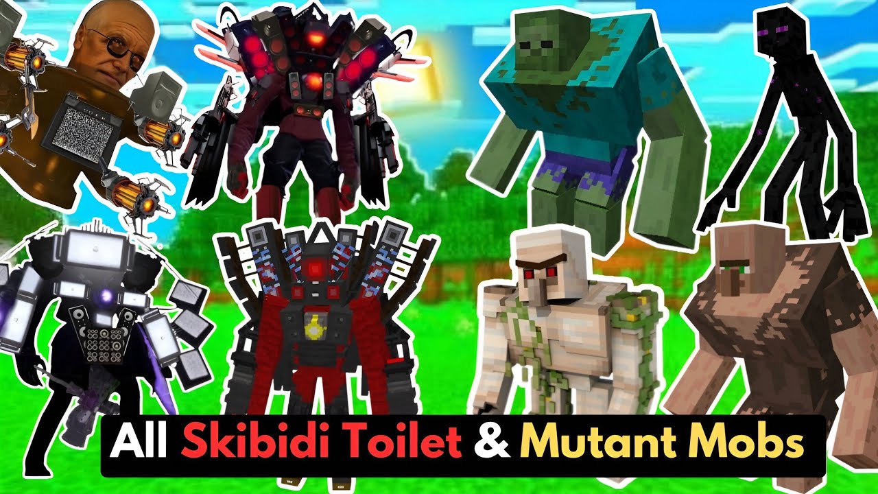 All Skibidi Toilets & Mutant Creatures in the same world -Titan TV Man ...