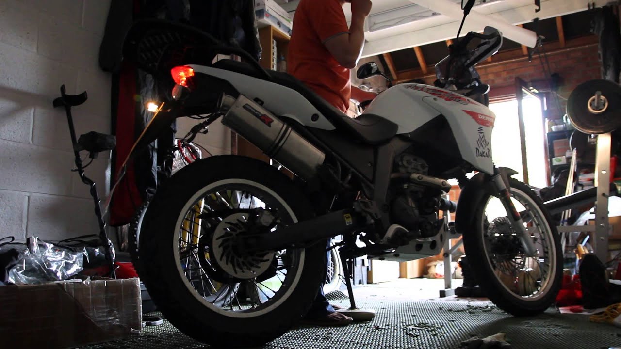 derbi terra adventure 125 with dominator exhaust - YouTube