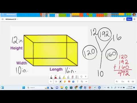 Rectangular Prism Surface Area Y method - YouTube