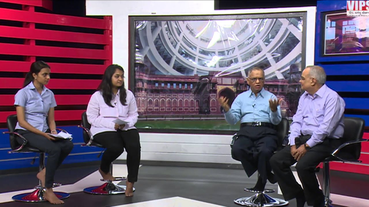 View the interaction Mr. N R Narayan Murthy @ VIPS, Studio - YouTube