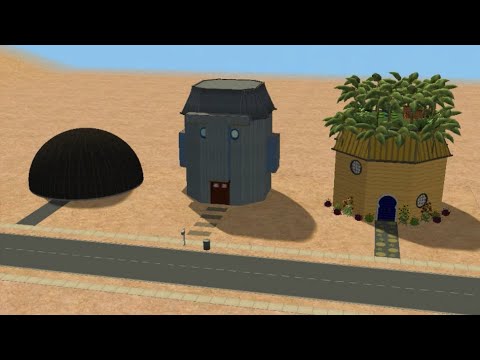 Sims 2 Build: Spongebob Houses - YouTube