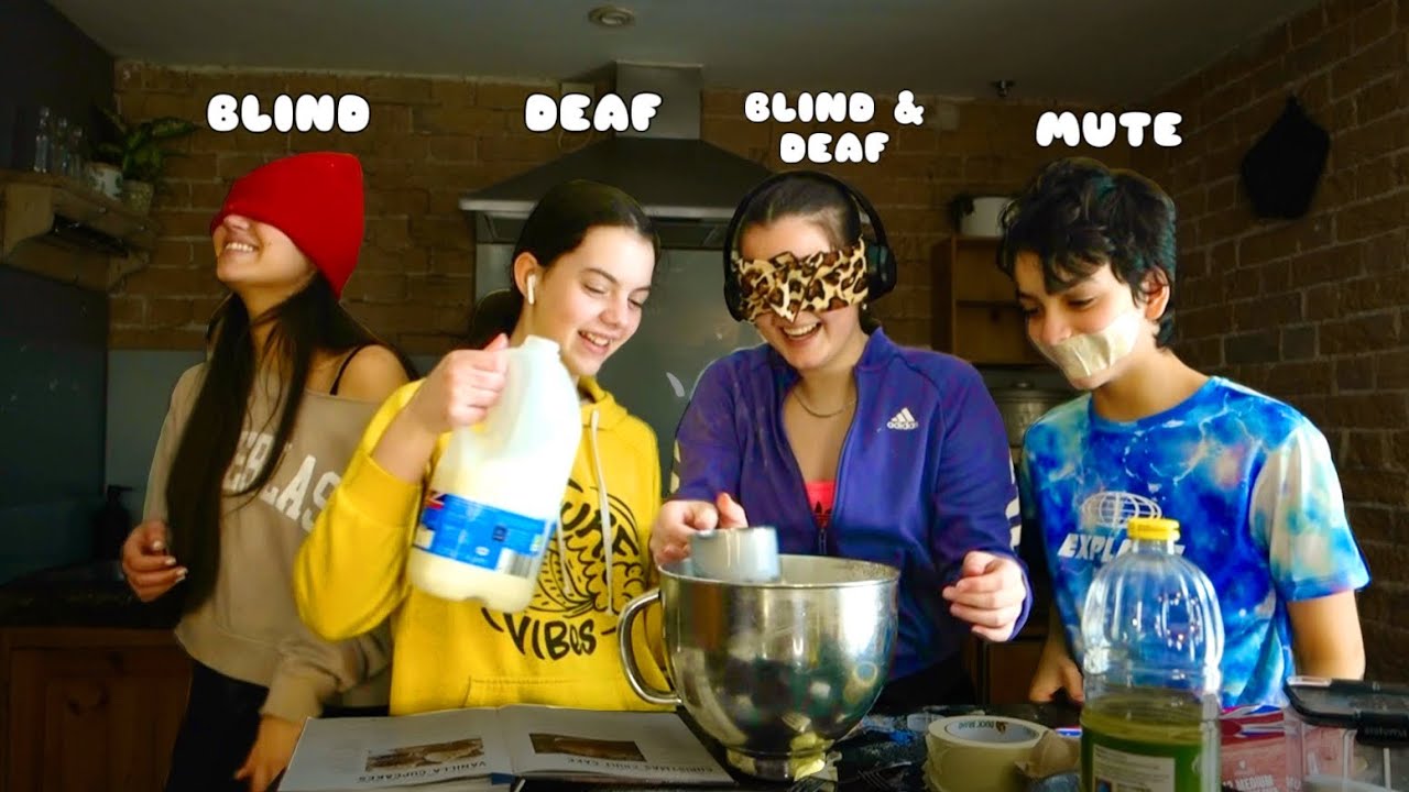 BLIND, DEAF, MUTE CHALLENGE *CHAOTIC* - YouTube