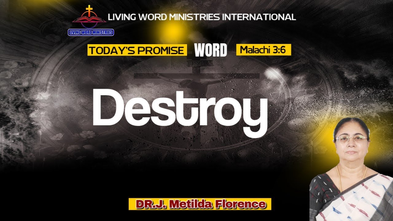 Today’s Promise Word-29.10.25|| Destroy|| Dr.J. Metilda Florence. - YouTube